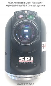 Drone thermal camera for UAS Eo/Ir gyrostabilized flir imaging SPI Corp
