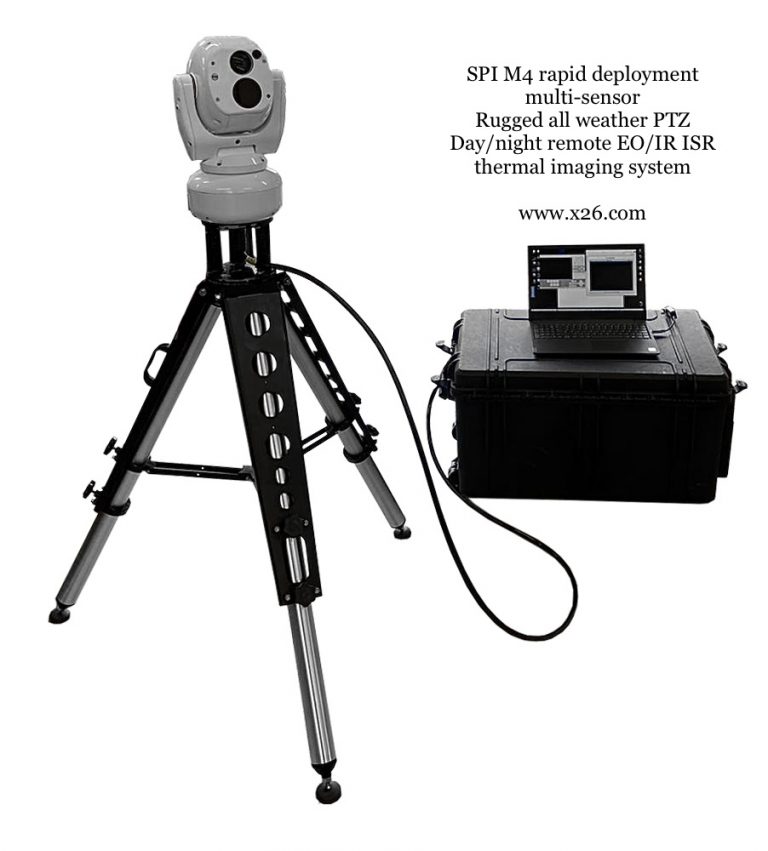 Long range rapid deployment EOIR ISR PTZ flir thermal security camera